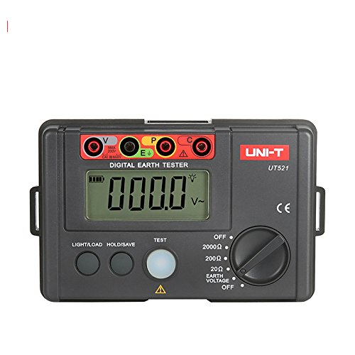 UNI-T UT521 Earth Resistance Tester Earth Resistance Measurement 0~2000Ω 0~200V 50Hz/60Hz Count 2000