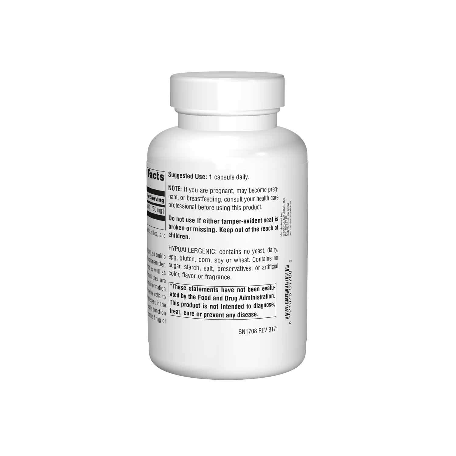 Source Naturals Serene Science GABA, for a Calm Mind, 750mg - 180 Capsules