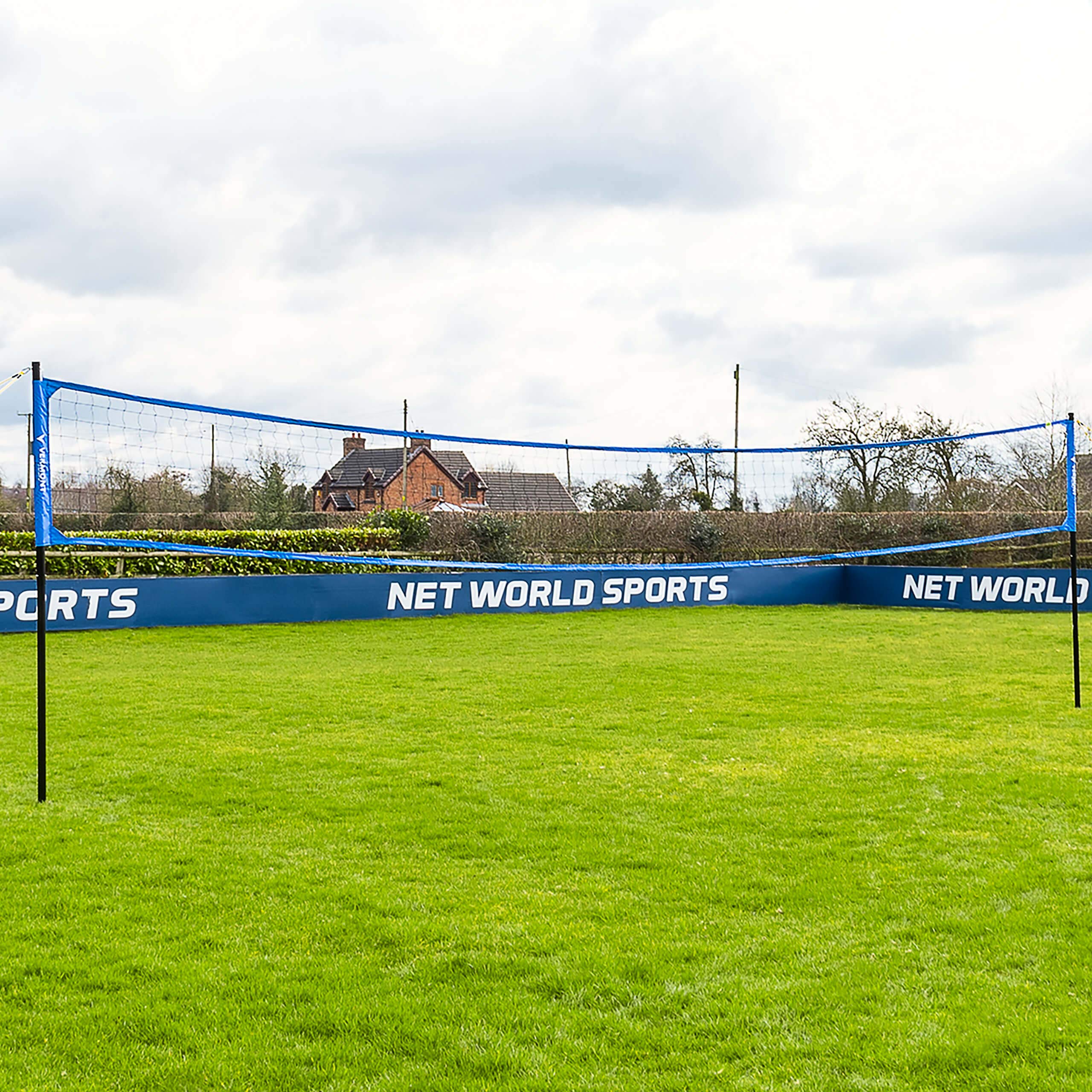 Vermont Portable Volleyball Sets [Beach or Standard] | Volleyball Training Equipment - Volleyball Posts, FIVB Nets, Guy Ropes & Carry Bag | Volleyball Net Outdoor (Pro Set)