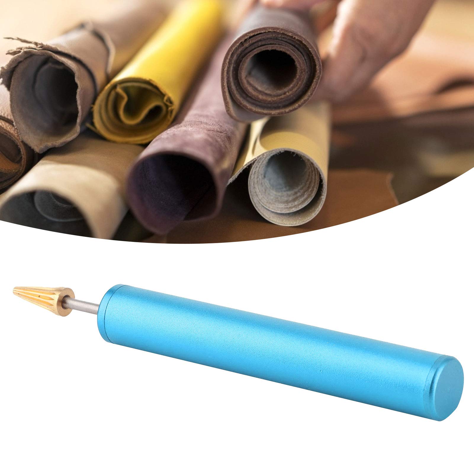wosume Leather Tools, Edge Brush Pack, Leather Edge Paint Fiebings Leather Dye Paint Edger Tool for Leather(Blue)