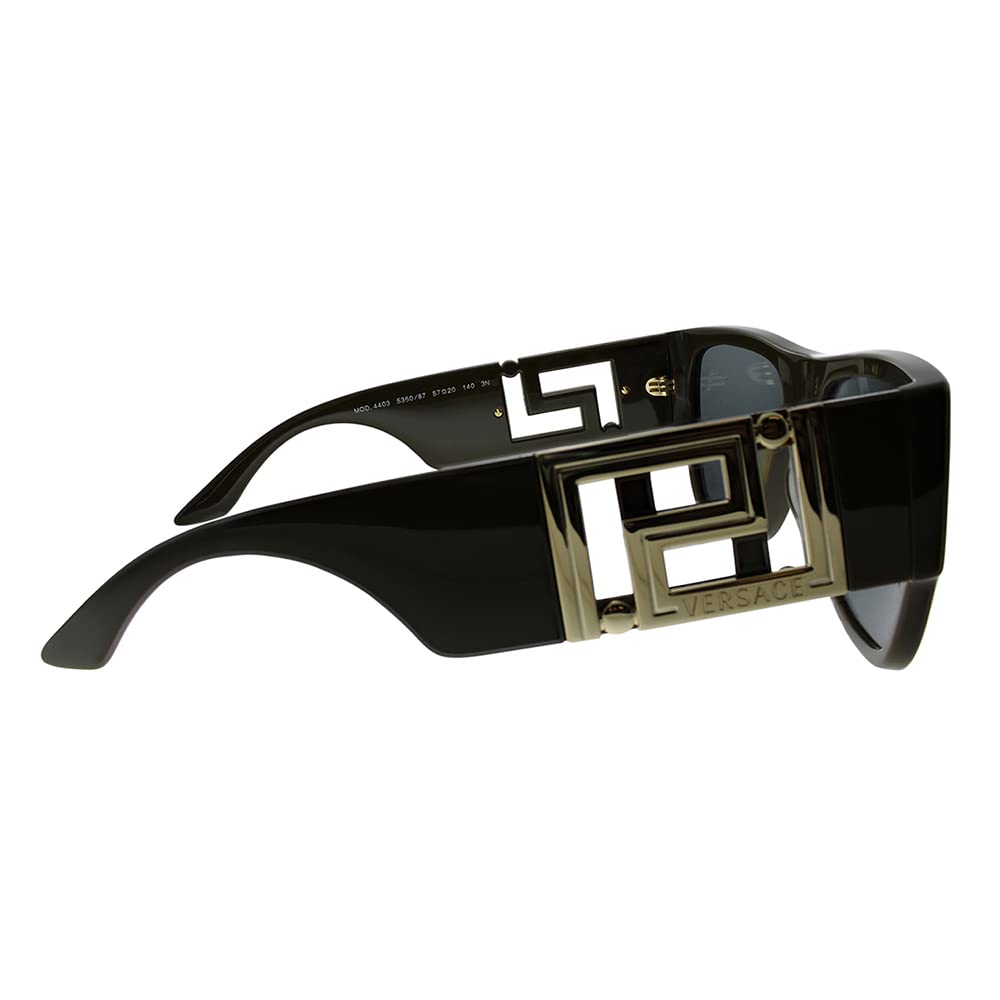 Versace VE 4403 535087 Brown Plastic Rectangle Sunglasses Grey Lens