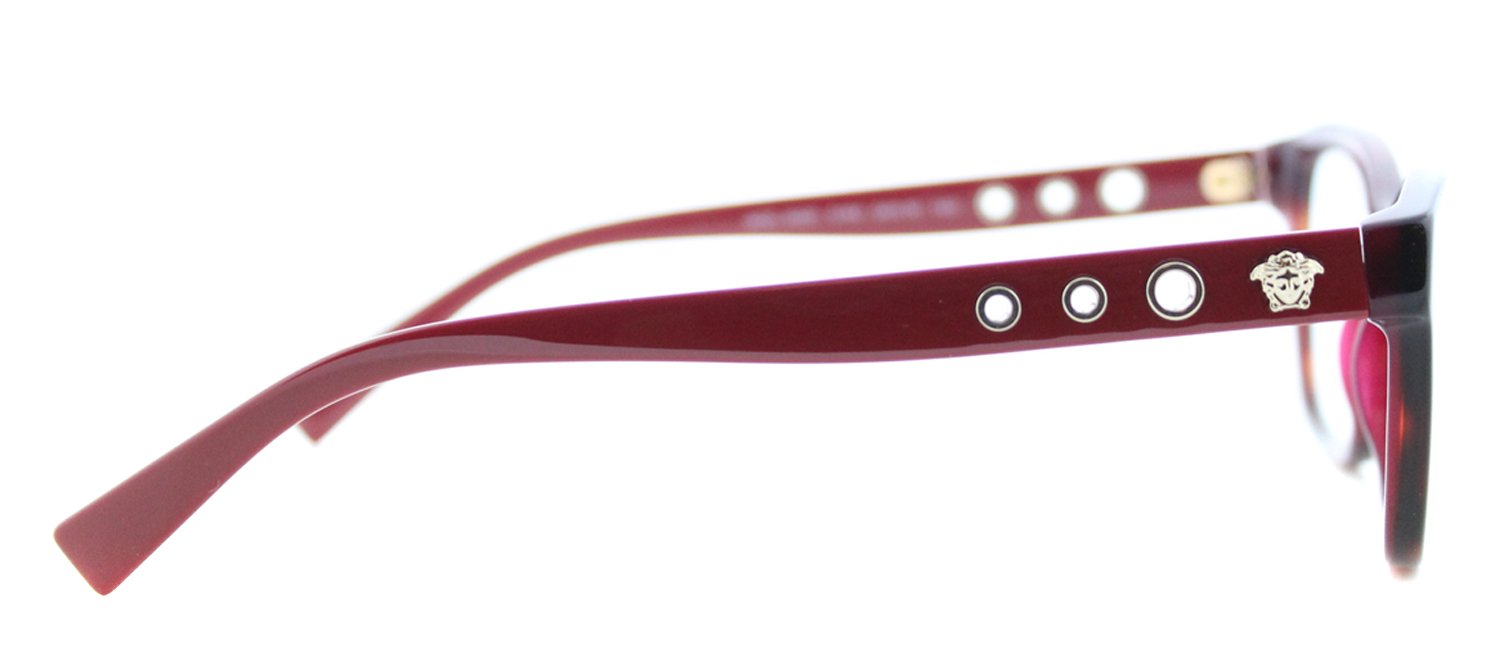 Versace VE3225 Eyeglass Frames 5184-54 - 54mm Lens Diameter Havana Bordeaux VE3225-5184-54