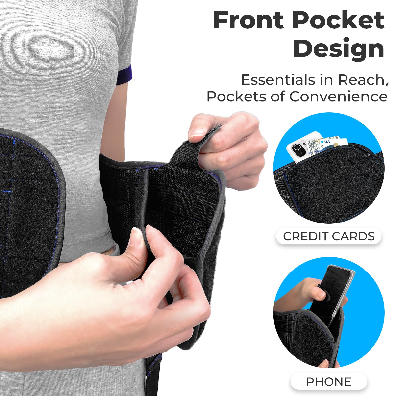 ZOYER USA Recovery Back Brace w/ Lumbar Support, Quad-Spring Stabilizers, Chronic Pain Relief, Sciatica, Posture Corrector, Customizable Tension, S/M