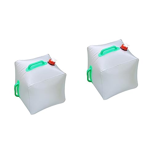 Unomor 2pcs 5 gallon water container water jug portable water kettle 20L water carrier bag water containers 5 gallon collapsible gallon water container clear kettle camping water storage