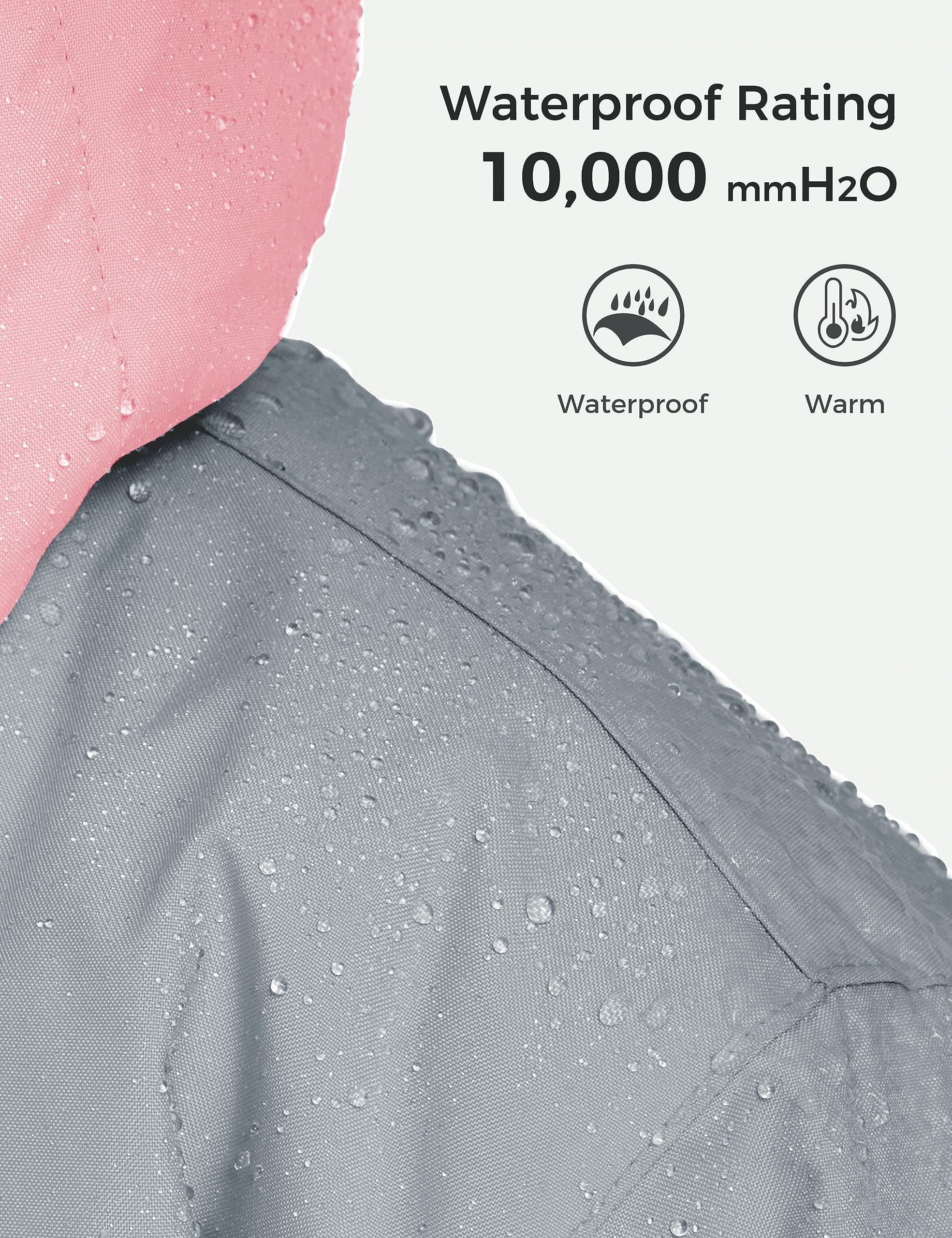 ZSHOW Girls' Mountain Ski Jacket Windproof Hiking Outerwear Coat Wateproof Hoodie Jacket(Coral Pink,6-7)
