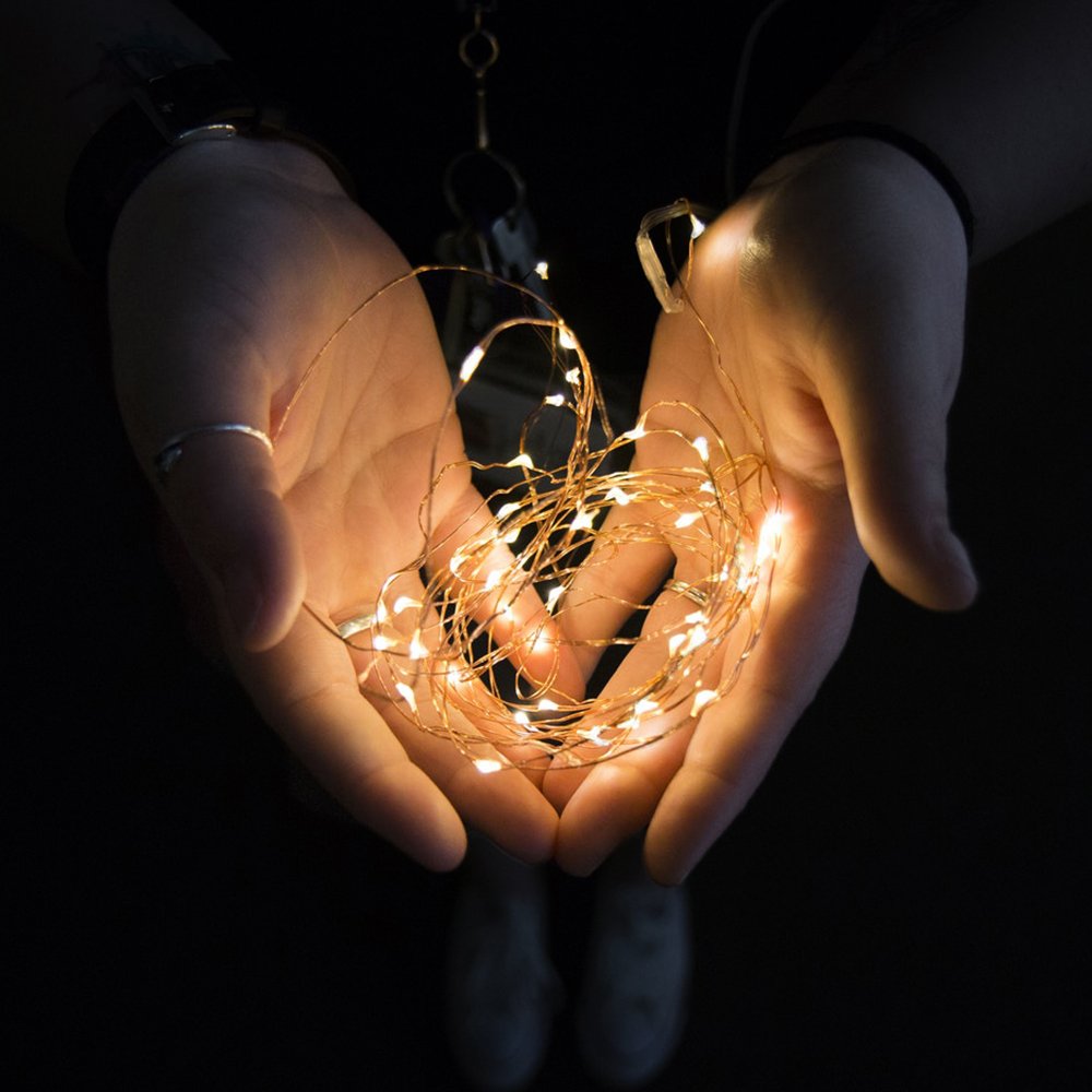 Unido Copper Wire LED Fairy String Lights, Warm White (Set of 6) Battery-Operated Indoor Outdoor Waterproof 6.5' FT. Each