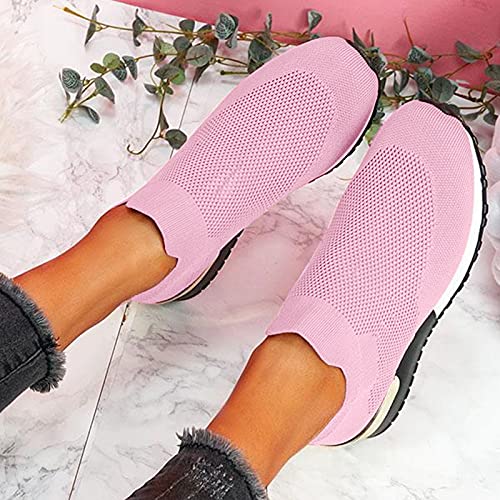 USYFAKGH Women's Casual Walking Shoes Lightweight Slip On Travel Sneakers