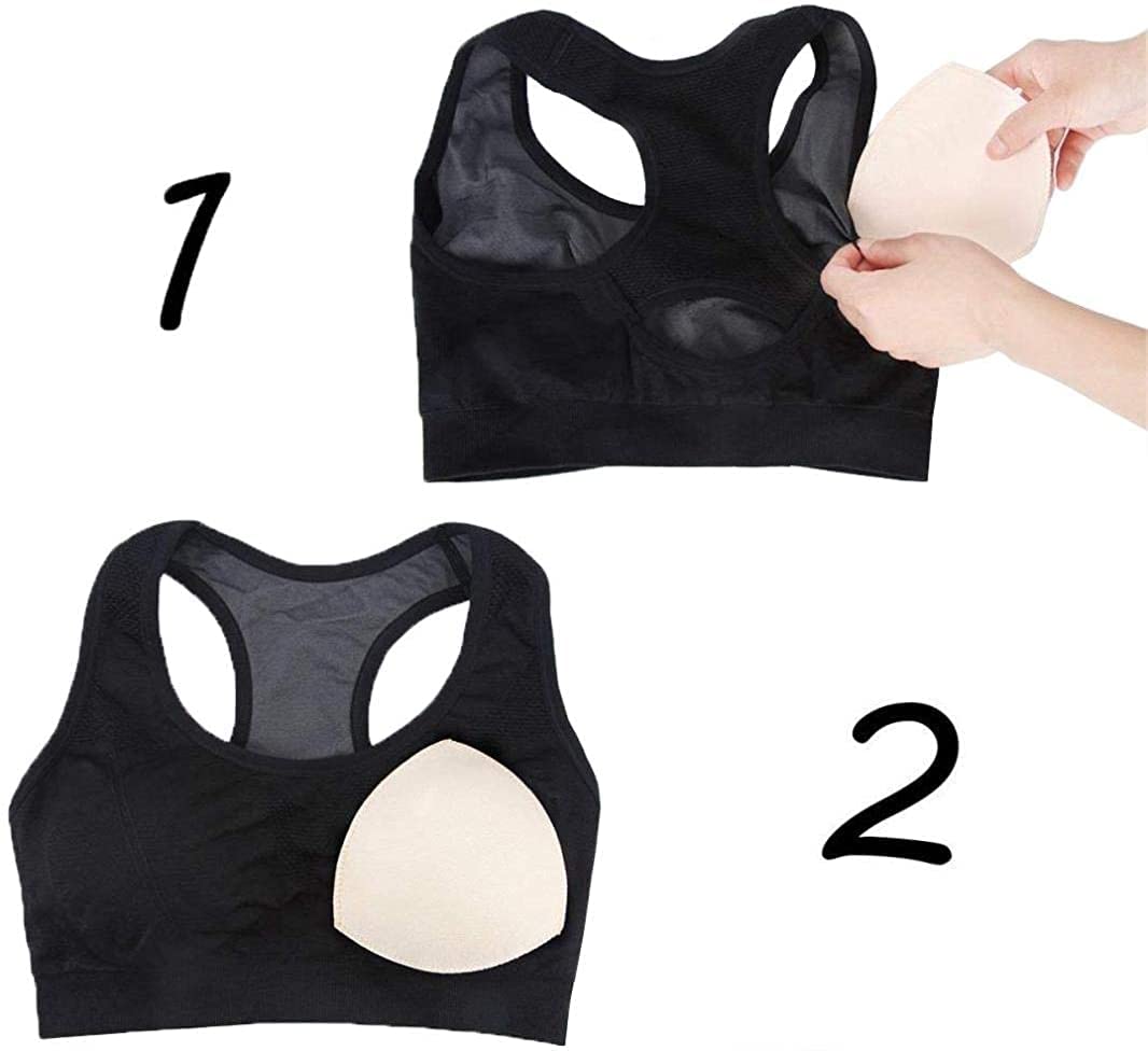 Womens Removable Smart Cups Bra Replacement Inserts Liner Pads 3 Pairs In Set