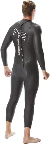TYR mens Tyr Men's Hurricane Wetsuit Cat 2 Swimsuit, Black, Medium