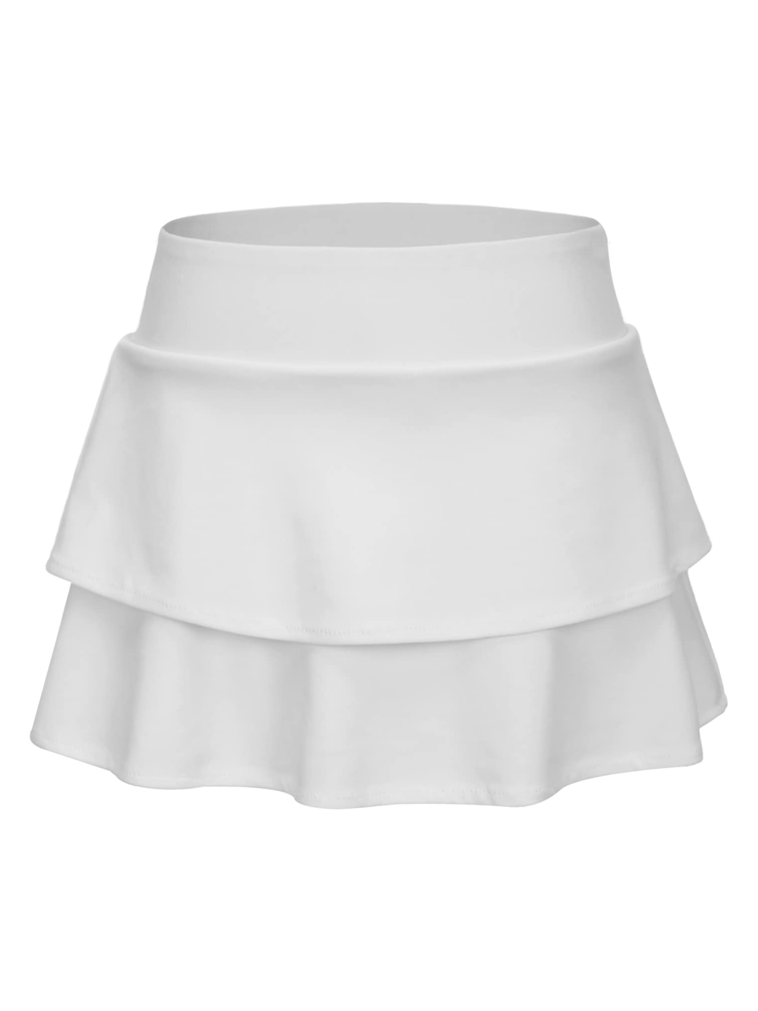 YEAHDOR Big Girls Active Sport Skort Golf Tennis Athletic Layered Skirts White 14 Years