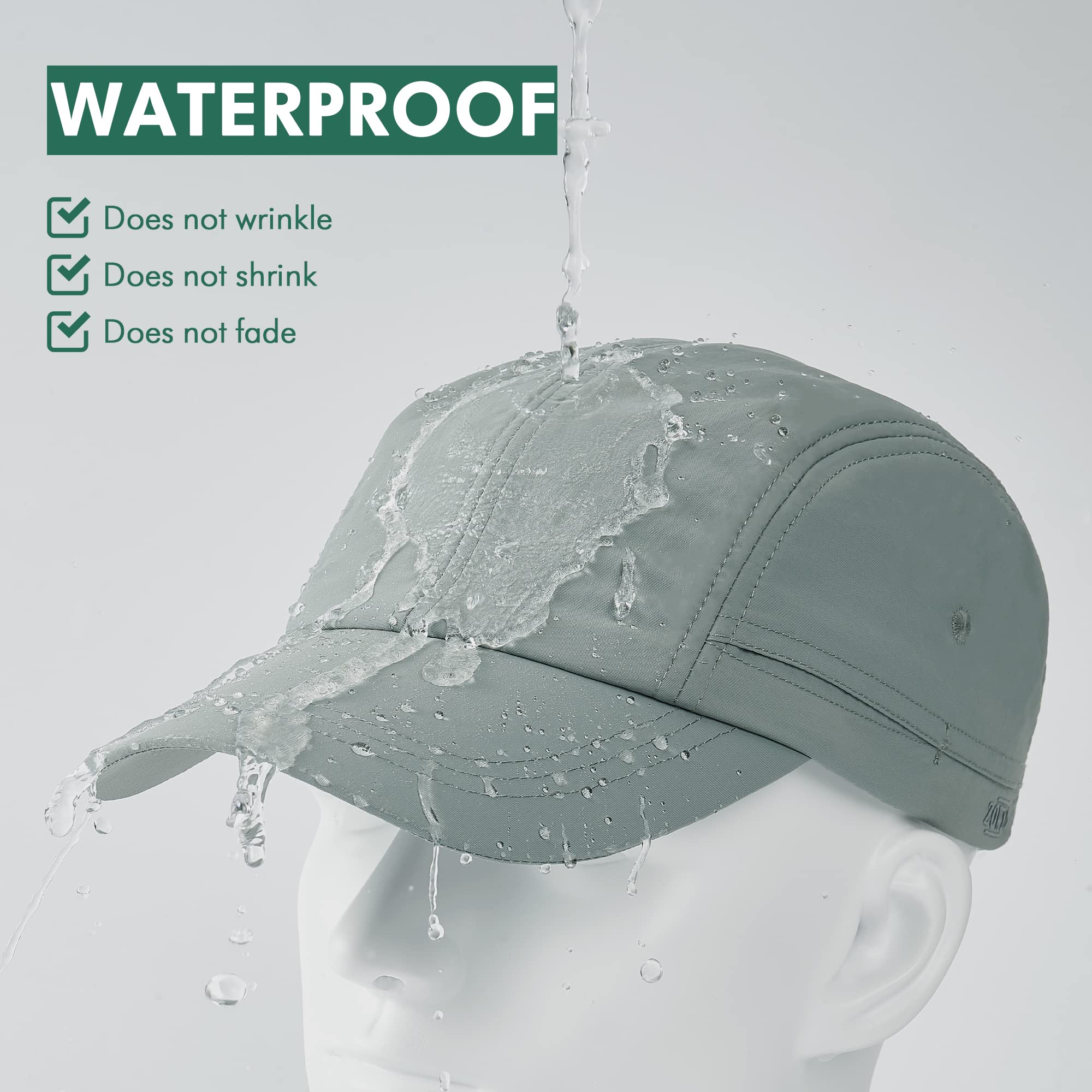 zowya Quick Drying Outdoor Sport Hat Unstructured UPF40+ Running Cap for Men Women Waterproof Breathable