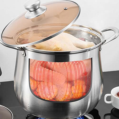 TAKESH Soup Pot Household Stainless Steel Soup Pot, Extra-high with Double Bottom and Thick Stew Pot Cookware Kitchen Pots Hot Pot
