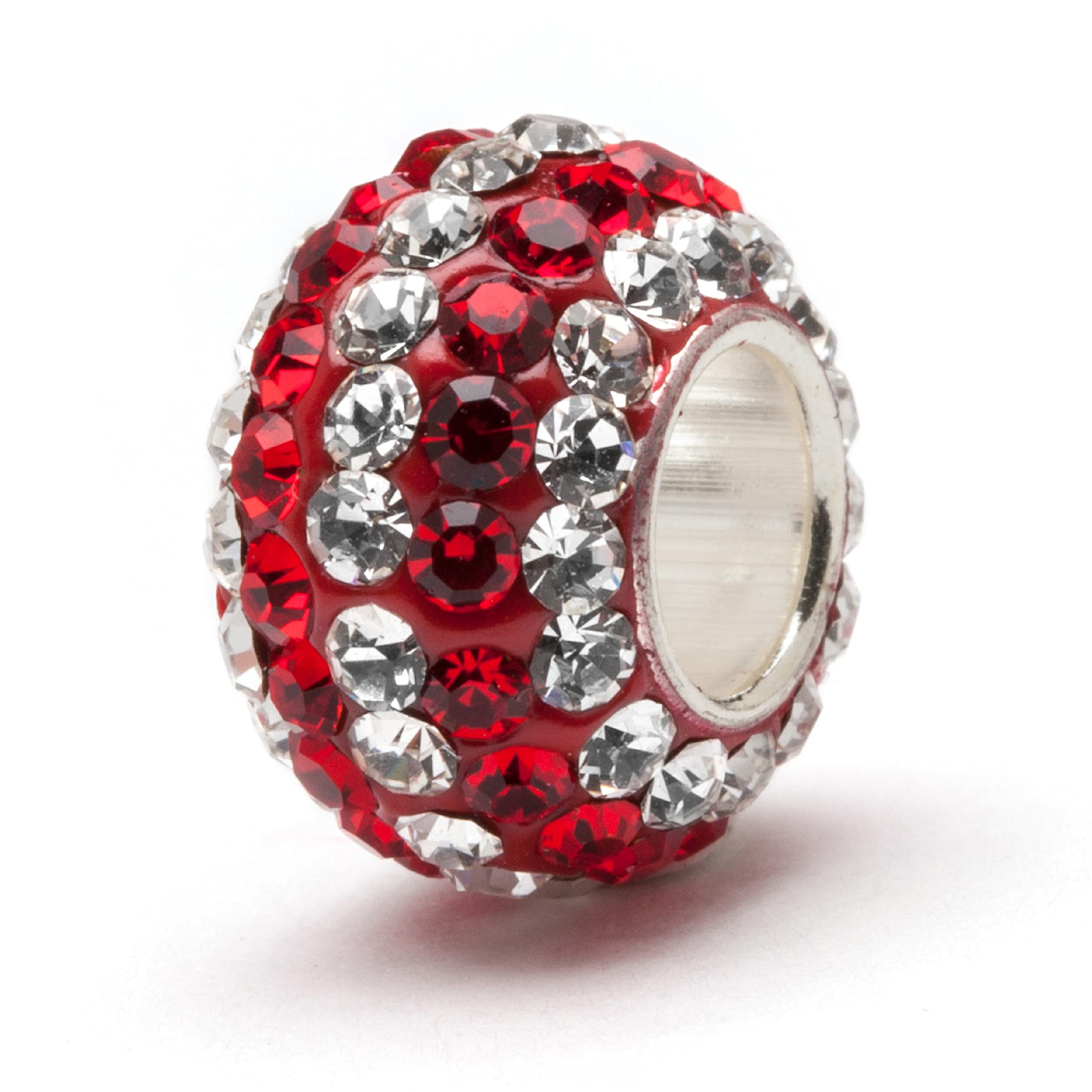 Stone Armory Ohio State Jewelry - OSU Football Helmet with Austrian Crystal Bead - Hypoallergenic and Adjustable 16-20in - Ohio State Gear for Women