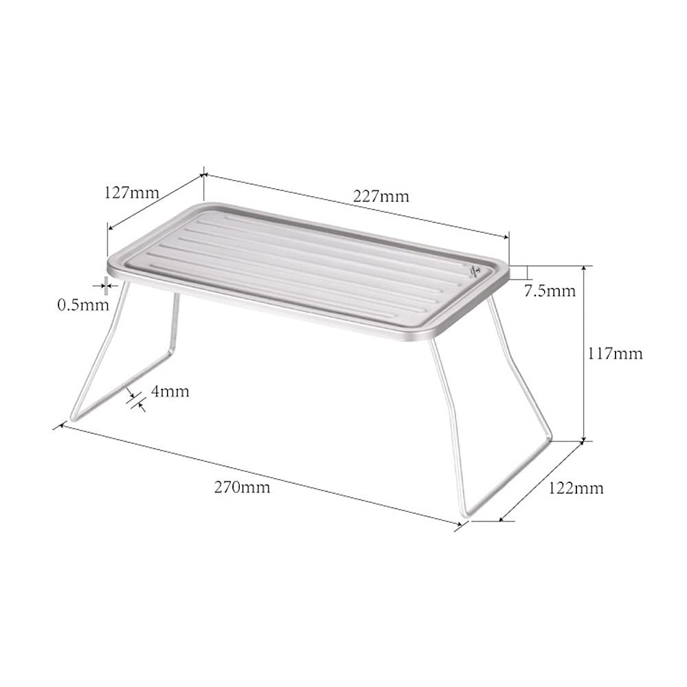 TOMSHOO Folding Campfire Grill Portable Over Fire Camp Grill Ultralight Titanium BBQ Grill Grate