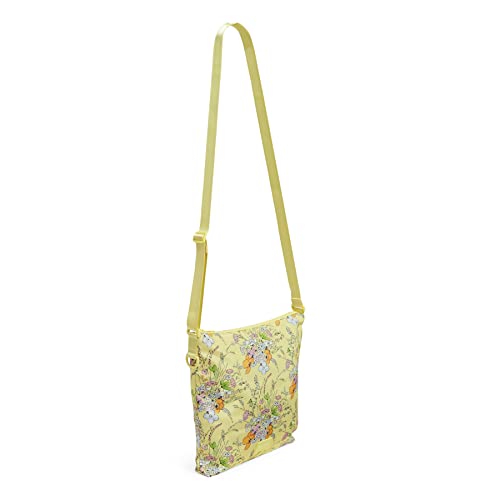 Vera Bradley Women's Recycled Lighten Up Reactive Hipster Crossbody Purse, Sunlit Garden, One Size