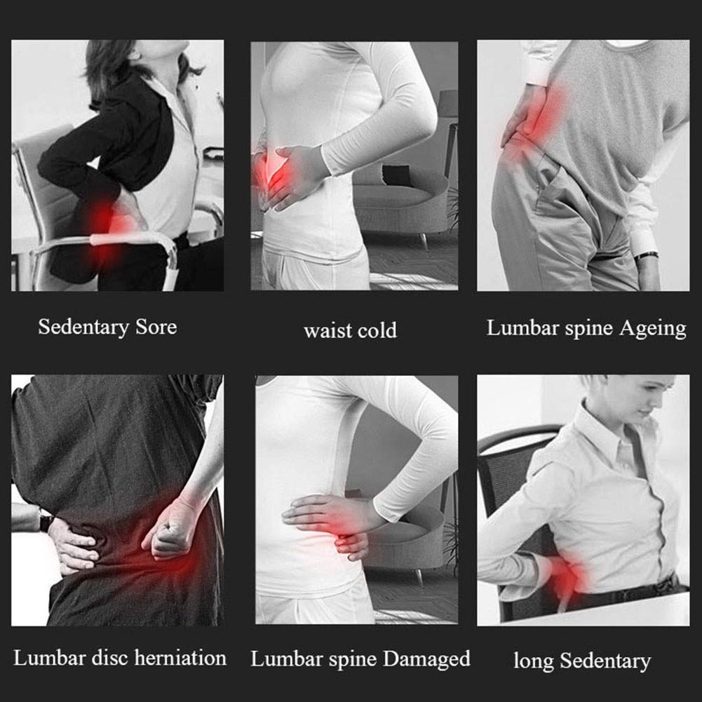 ZFF Lumbar Brace Magnet Heating Lower Back Support Belt for Men and Women Pain Relief and Injury Prevention Adjustable Breathable (Size : XXL)