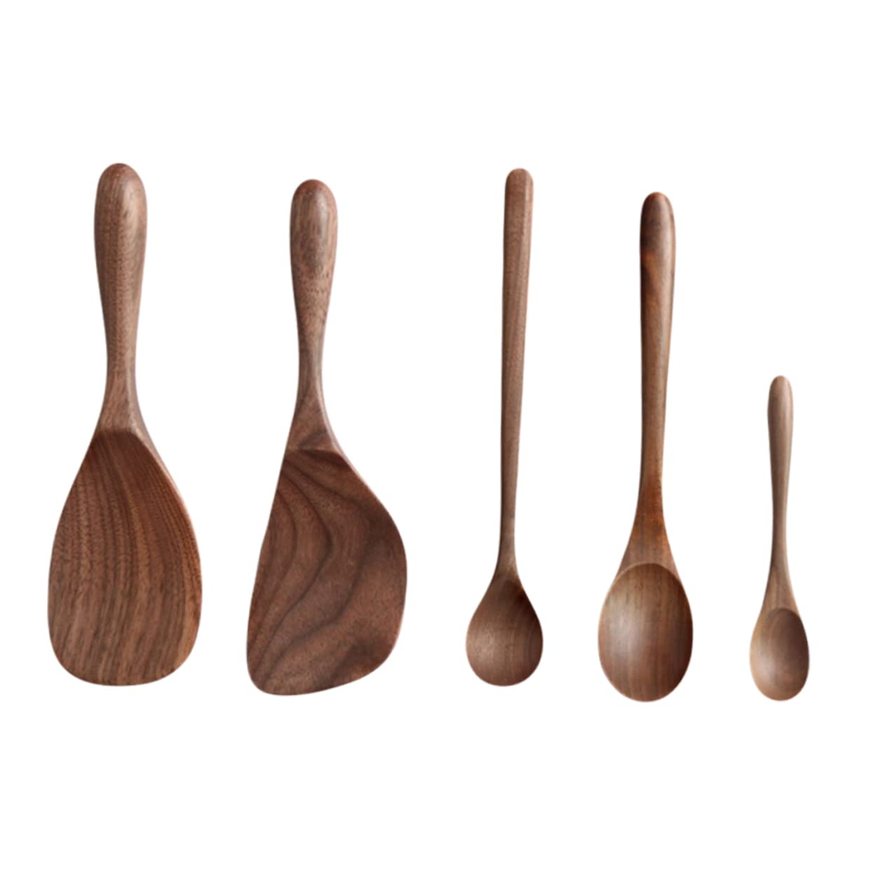 SWOOMEY Black Walnut Cutlery Set Suits for Kids Kits for Kids Kitchen Japanese Kids Suits Suit for Kids Bamboo Cooking Utensils Tools for Kids Wood Tools Wood Scoop Wooden Child Spoon