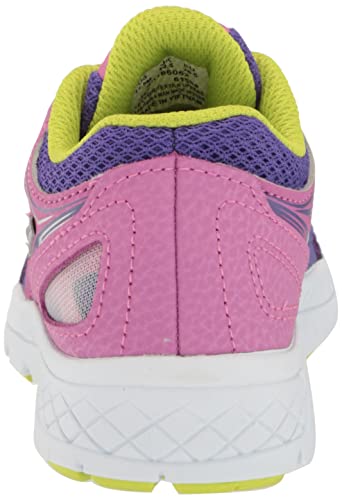 Saucony Cohesion 14 Lace to Toe Sneaker, Purple/Green, 2.5 US Unisex Big Kid