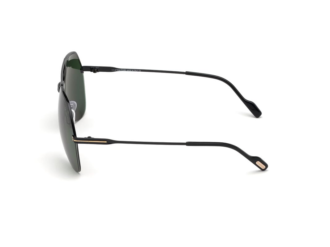 Tom Ford Aviator Sunglasses TF644 Wilder-02 01N Shiny Black 62mm FT0644