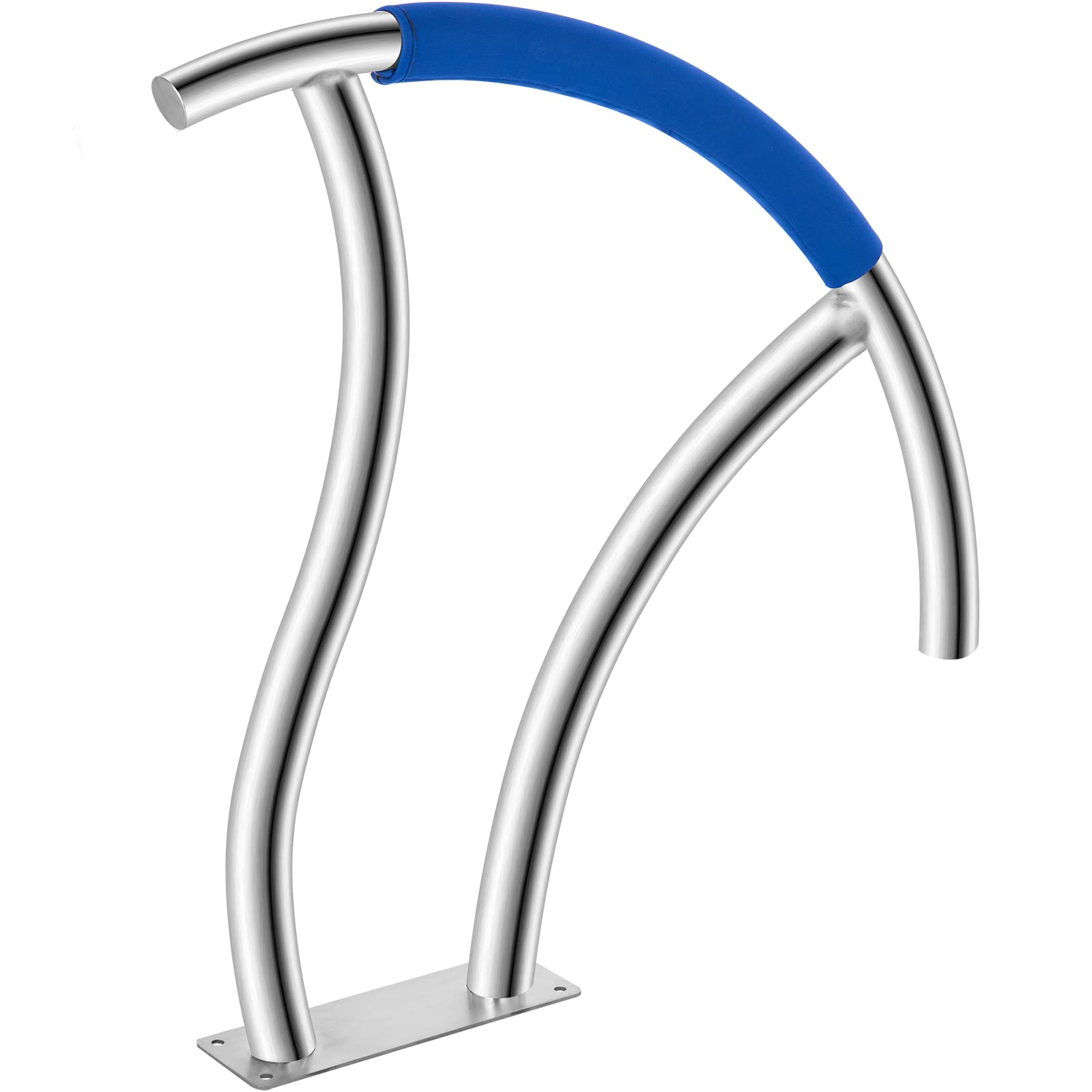 VEVOR Pool Handrail, 2Pack 30"x30" Swimming Pool Stair Rail, 304 Stainless Steel Stair Pool Hand Rail Rated 375lbs Load Capacity, Pool Rail with Quick Mount Base Plate, and Complete Mounting Accessory