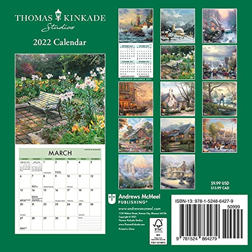 Thomas Kinkade Studios 2022 Mini Wall Calendar