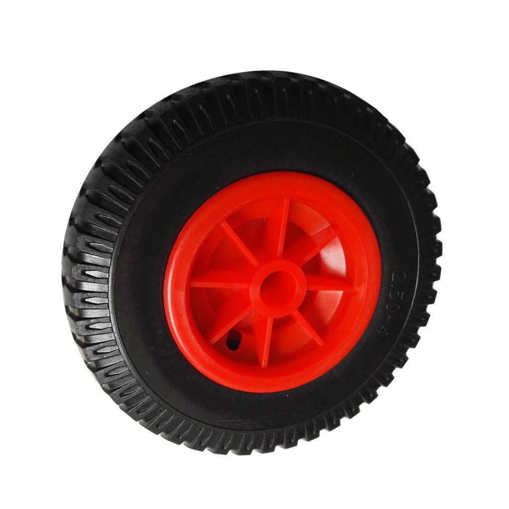 ZXAZX Universal Puncture Proof Rubber Kayak Trolley Red Wheel Suit for Kayaks Trolley Canoes Replacement Accessories (S)