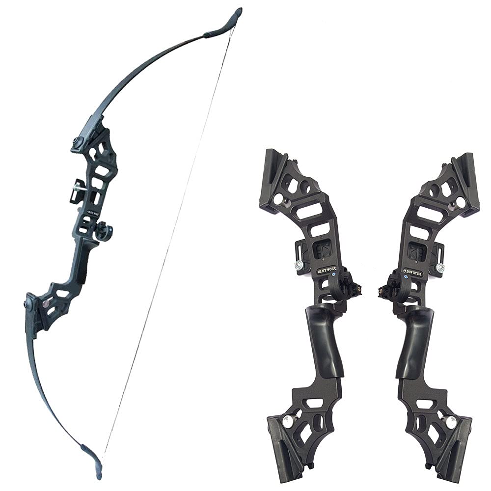 YoouDamy Takedown Recurve Bow and Arrows Set for Adults Metal Riser Longbow Kit Right Hand Straight Bow 51 inch Archery Bow for Beginner Hunting Shooting Practice 30 40 50lb (30lbs)