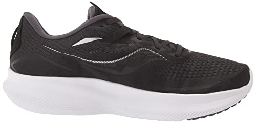 Saucony Men's Ride 15 Running Shoe, Black/Gum, 10.5