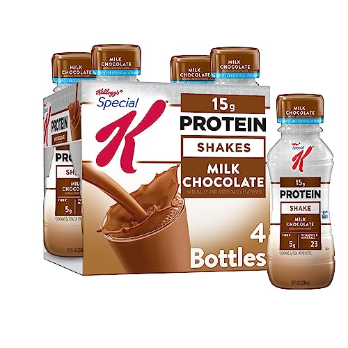 Special K Protein Shakes, Meal Replacement, High Protein, Gluten-Free Snacks, Milk Chocolate, 40oz Pack (4 Bottles)