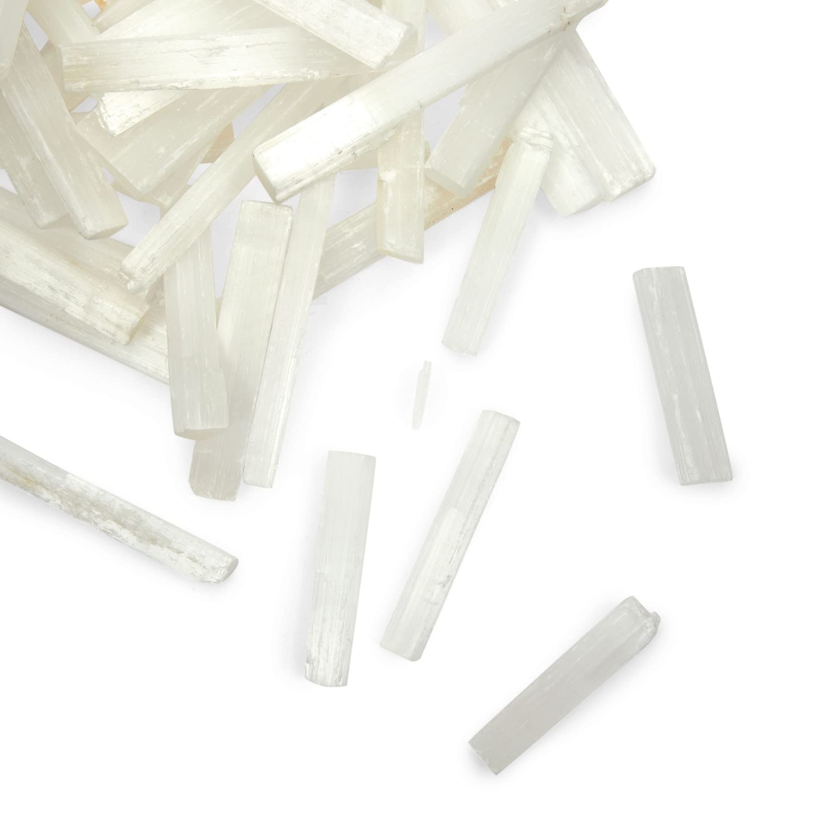 Wellbrite Selenite Wands Bulk, Large Healing Crystals Sticks for Meditation (3-5 in, 3 lbs)