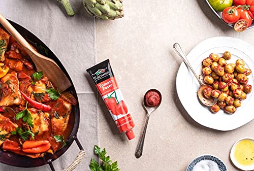 Tuscanini Premium Double Concentrated Tomato Paste Tube, 7.5oz (3 Pack) Made with Premium Italian Tomatoes