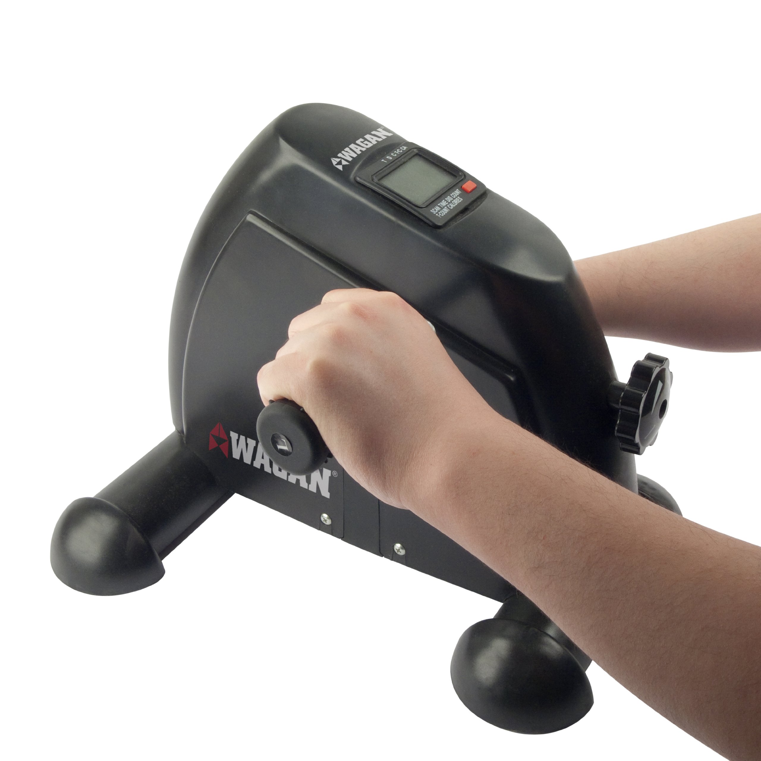 Wagan EL2773 Mini Cycle Under Desk Bike Pedal Exerciser Mini Exercise Bike Desk Cycle for Home Workout & Office Exercise Equipment, Black