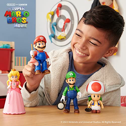 THE SUPER MARIO BROS. MOVIE - 5 Inch Action Figures Series 1 β Mario Figure with Plunger Accessory