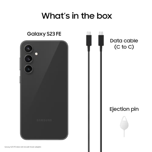 SAMSUNG Galaxy S23 FE Cell Phone + $100 Amazon Gift Card, 128GB, Unlocked Android Smartphone, Long Battery Life, Premium Processor, Gorilla Glass, Hi-Res 50MP Camera, US Version, 2023, Graphite
