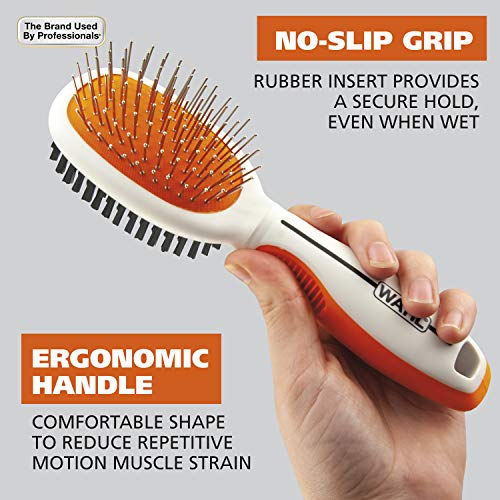 Wahl 858414 Large Pin/Bristle Brush, Orange/white