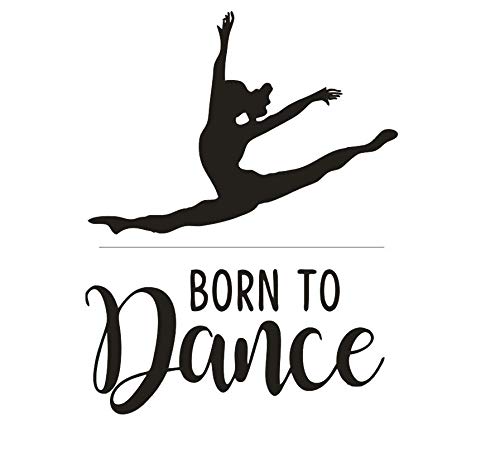 YOYOYU ART HOME DECOR Dance Wall Sticker Art Removable Girl Dancing Black 25.5x27.5in Vinyl Decal