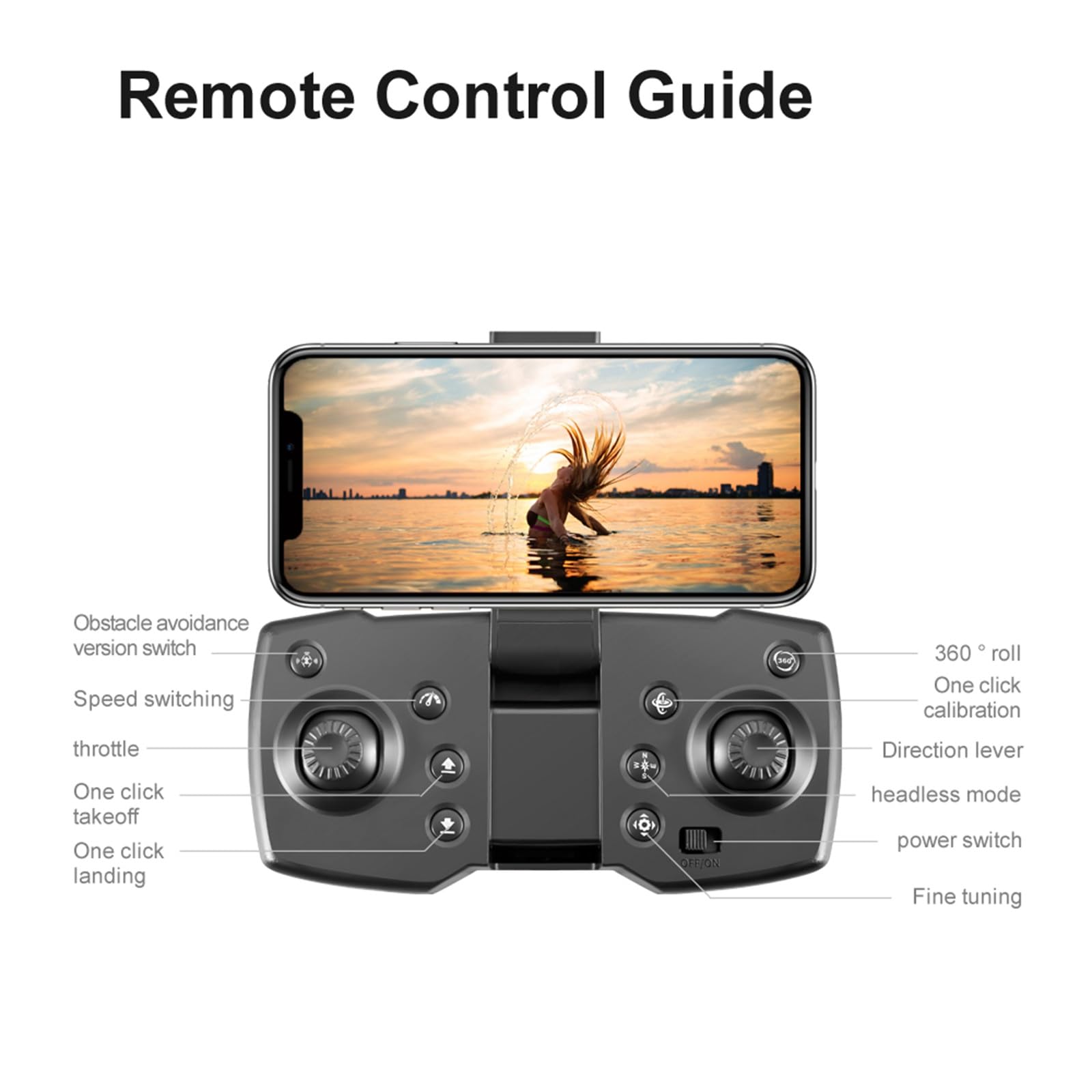 Upgraded Aerial Photography Drone With 4K Camera - Remote Control Drone Toy For Kids - Foldable Quadcopter With Altitude Hold, Headless Mode - Drone with Camera for Adults Kids