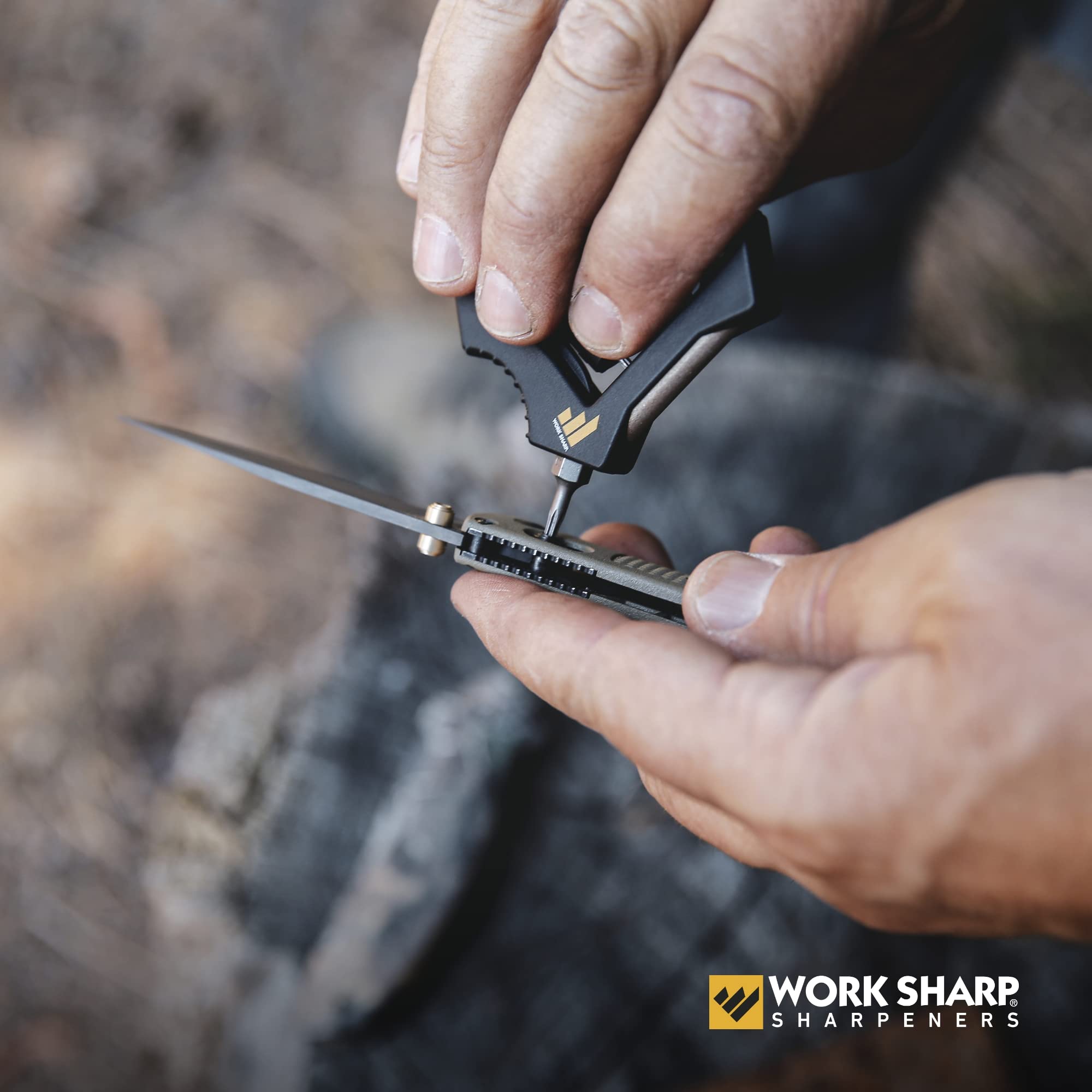 Work Sharp Micro Sharpener & Knife Tool, Ultra Compact Travel Knife Sharpener