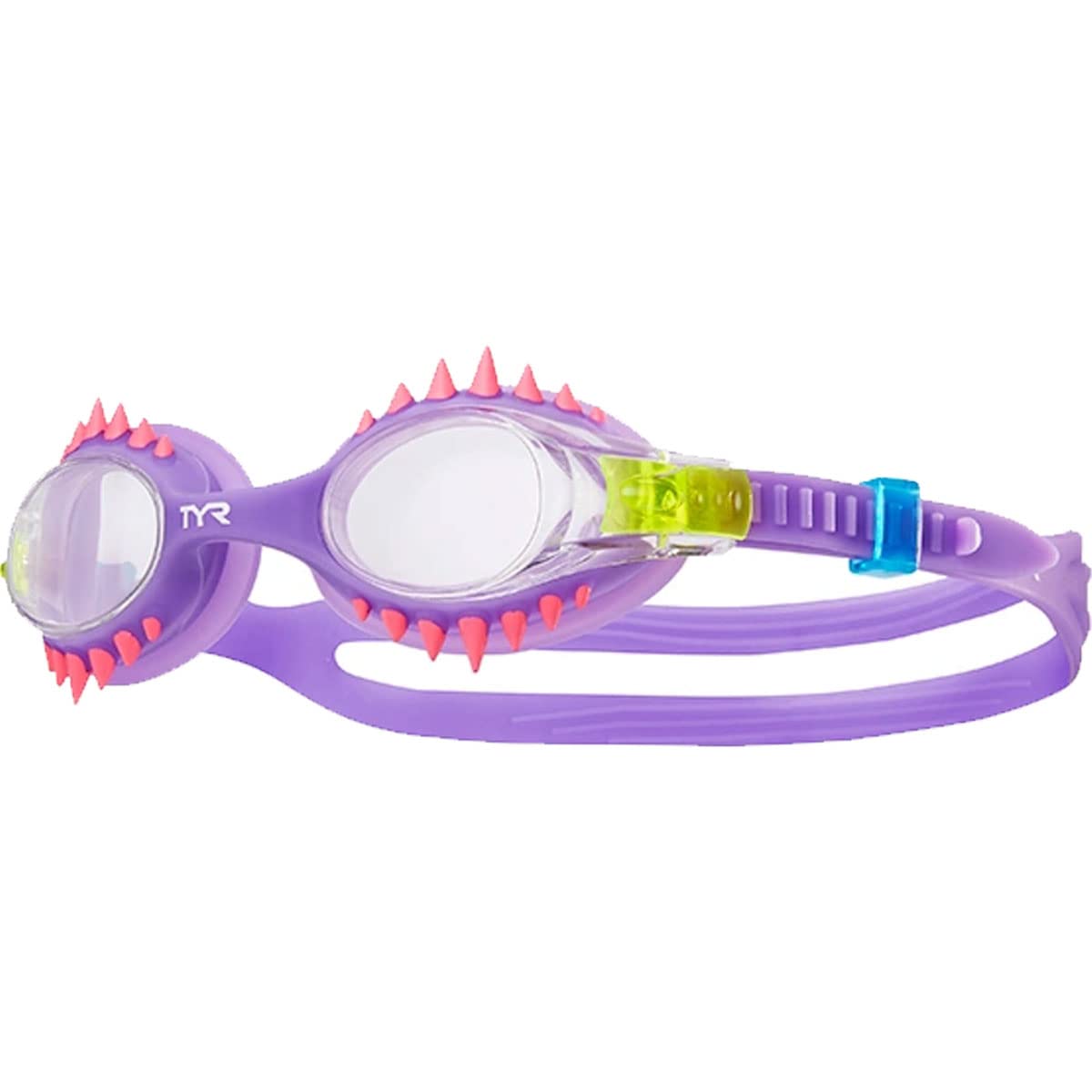 TYR Kids Swimple Spikes Swim Goggles, Smoke/Blue