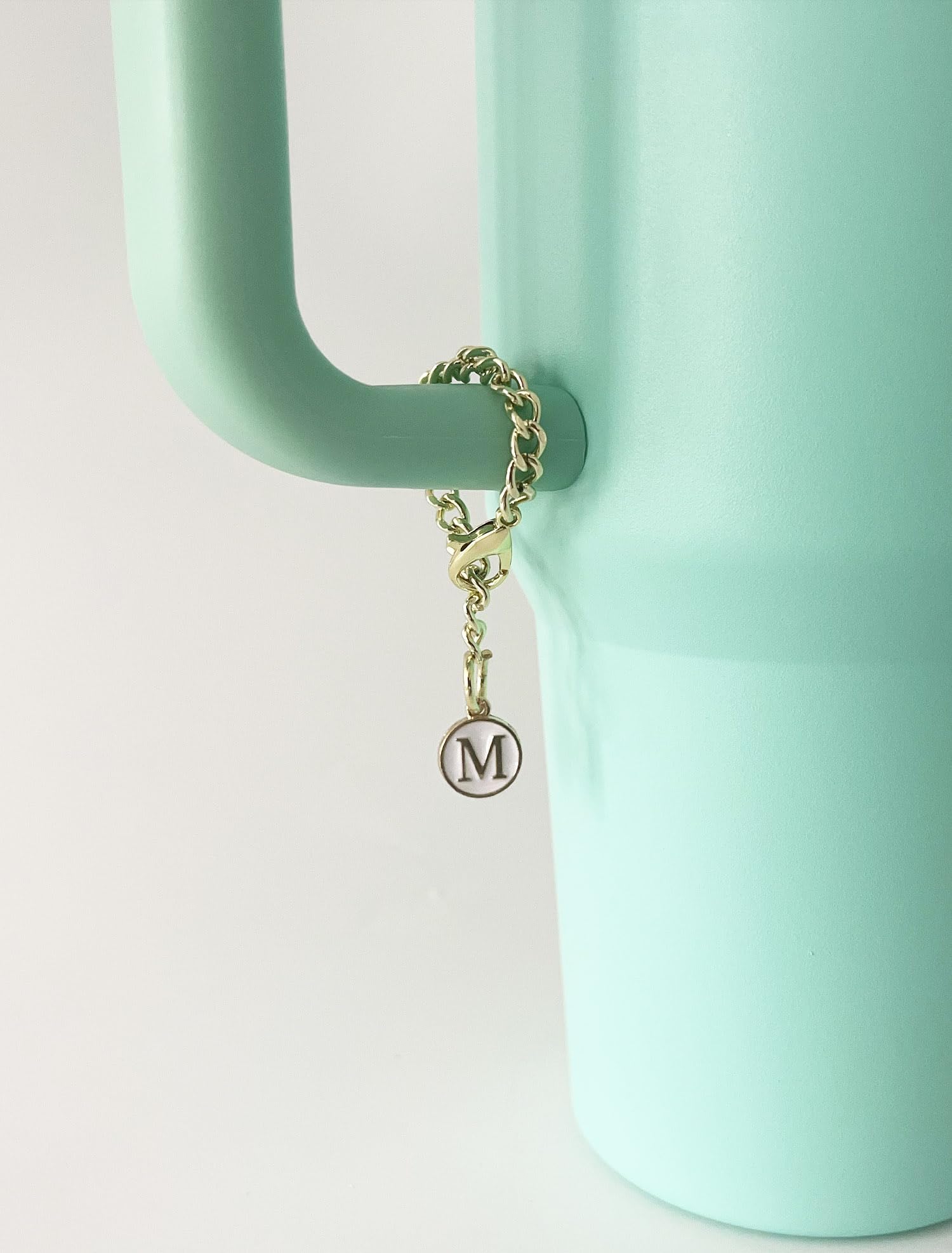Tovly 2PCS Stanley Cup Accessories Letter Charms Name ID Initial Letter Handle Personalized Charm For Stanley Tumbler (M)
