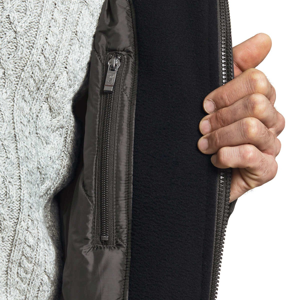 Weatherproof Mens Stretch Tech Double Layer Jacket (Black, Large)