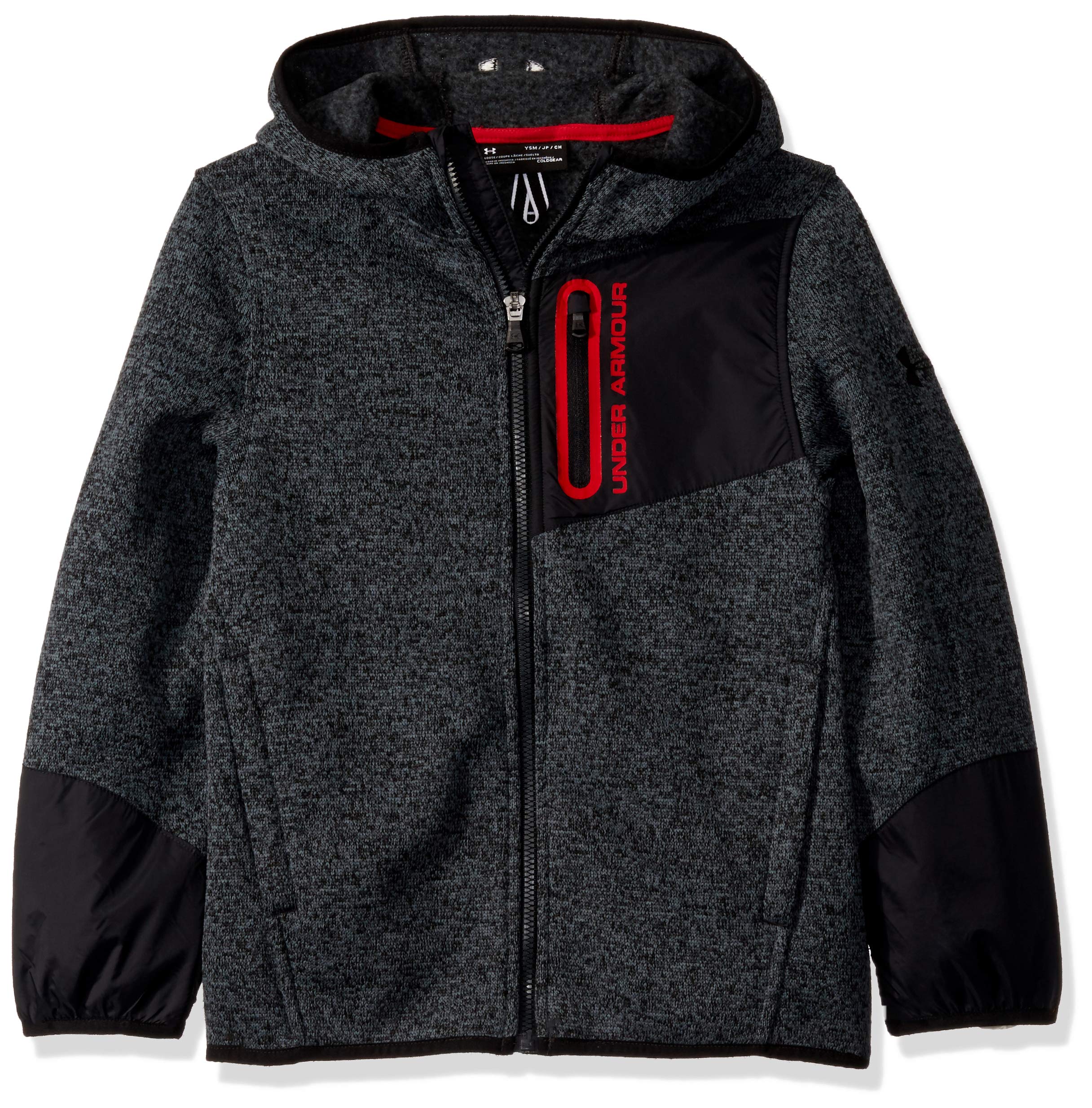 Under Armour Boys' Little UA Specialist Sweater Fleece, Powderkeg Blue F19, 7