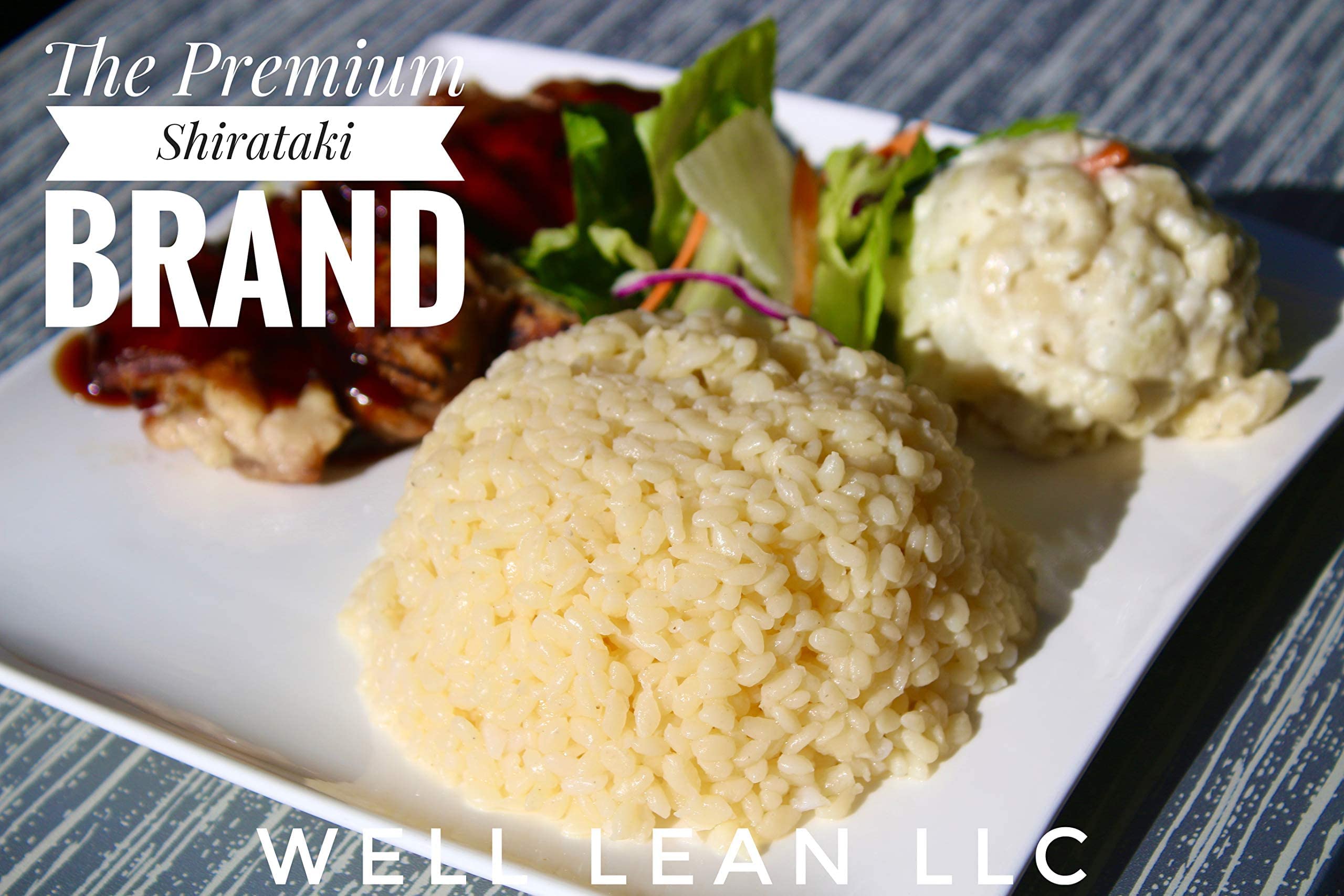 Well Lean Konjac Rice Keto Pasta - Low Carb Keto Rice Plant Based 100% - USDA Organic Premium Konjac Shirataki Rice - Low Carb Rice - Keto Rice Carb Free, No Carb Rice Alternative, 6 Pack, 12 Servings