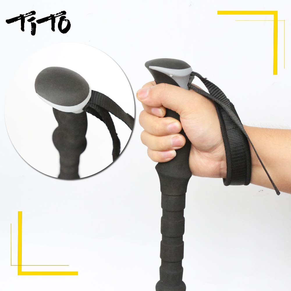 TiTo Titanium Trekking Pole Outdoor Camping GR9 Titanium Alloy Lightweight Hiking Telescopic Stick Walking Trekking Pole (Internal Wu Rod tip)