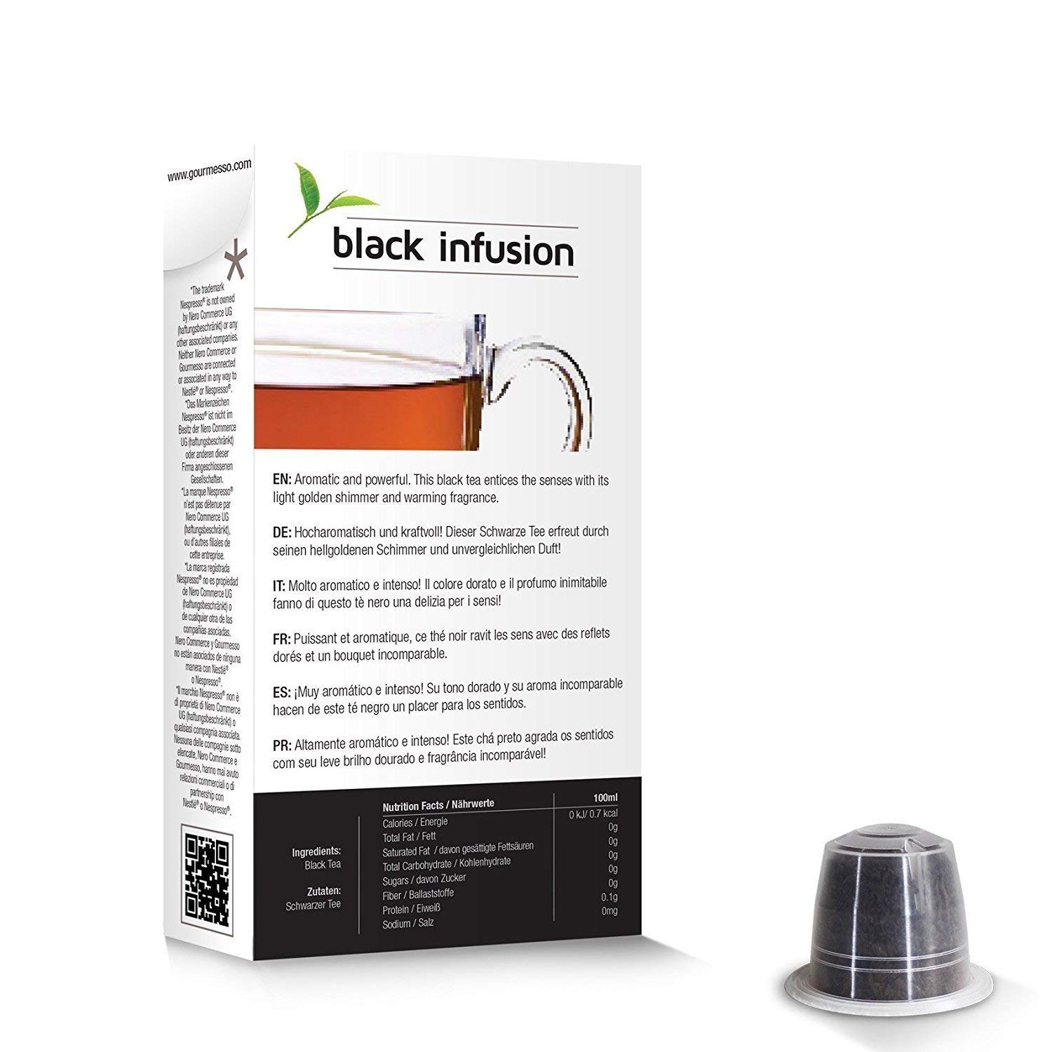 Teasire by Gourmesso Infusion Bundle - 80 Tea Capsules Compatible with Nespresso Machines | Includes Green Tea, Black Tea, Mint Herbal Tea, and Plum Fruit Tea Pods