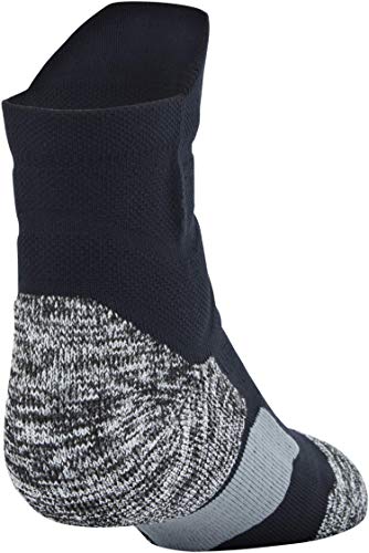 Under Armour Drive Basketball Quarter Socks, 1-Pair, Black, Shoe Size: Mens 8-12, Womens 9-12
