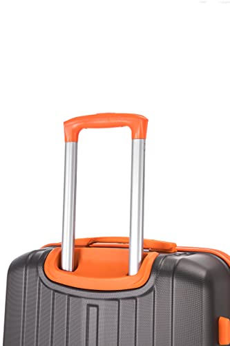 Rockland Malibu Hardside Spinner Wheel Luggage, Charcoal, 19", 24", 28"