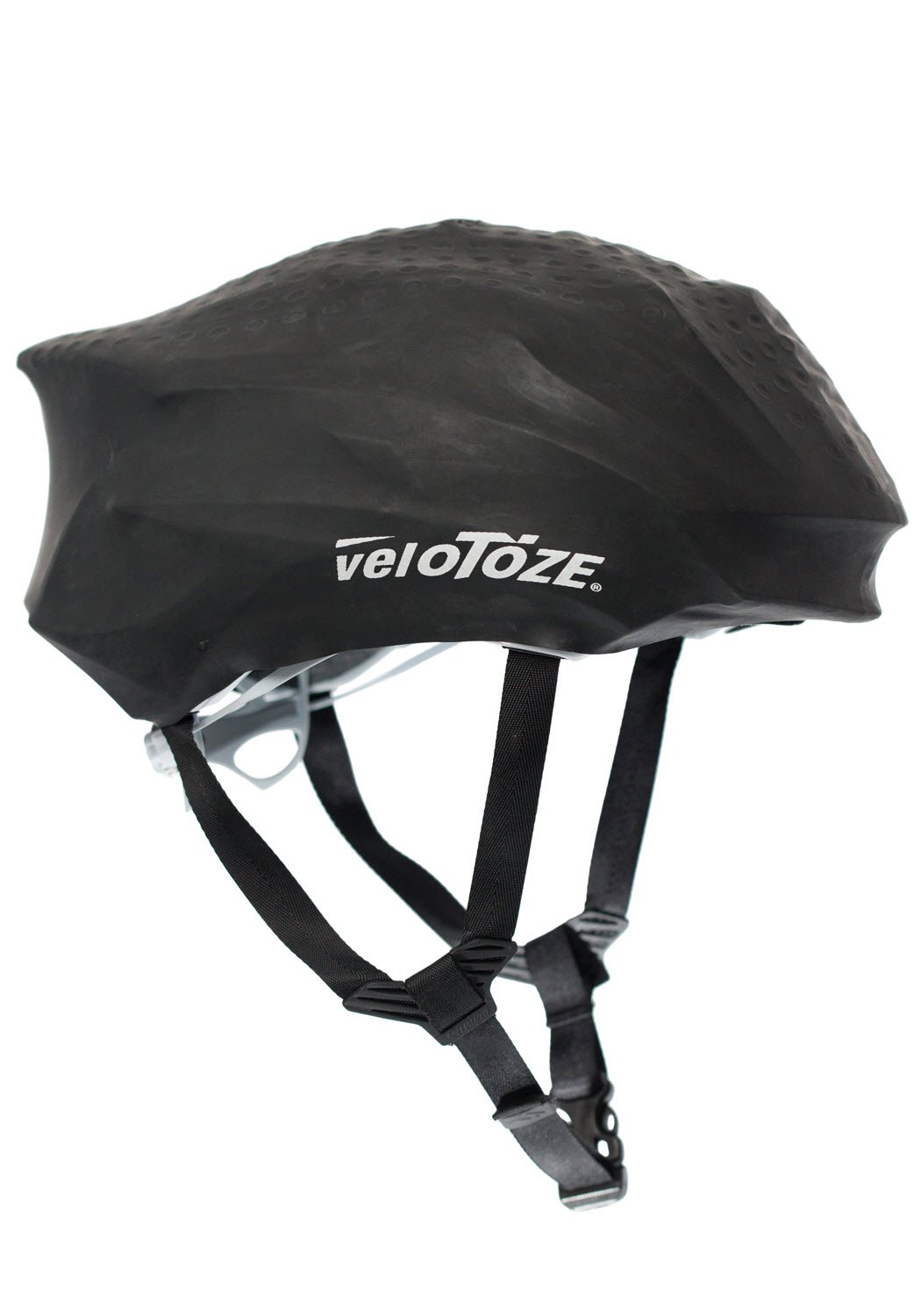 veloToze Helmet Cover - Black (One Size) for Bike Helmets