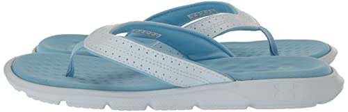Under Armour Girls' Ignite Marbella Flip Flop, (400) Halogen Blue/Tonic/Green Breeze, 11K, US