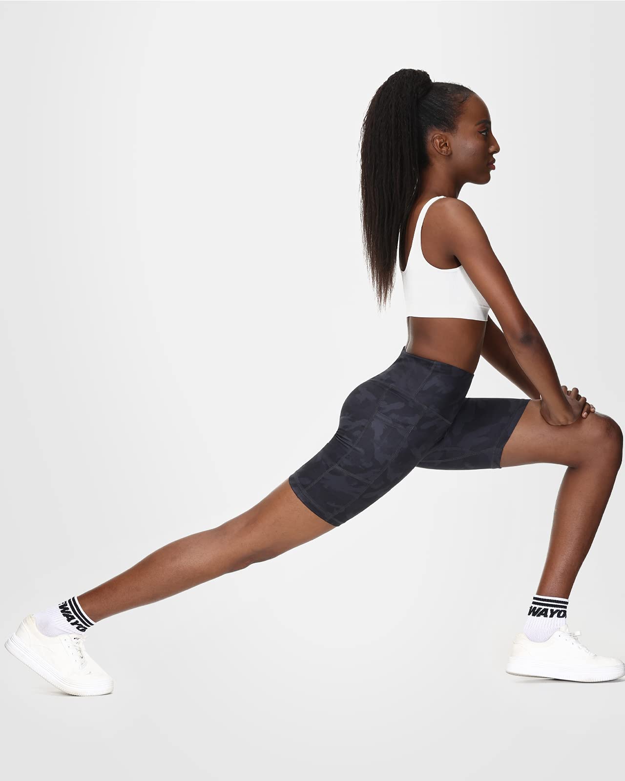 Youthor Workout Biker Shorts Women - 8" Womens Athletic High Waisted Yoga Shorts
